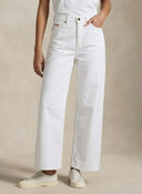 Pantalón Blanco Vaquero pierna Ancha Mujer – El Capote