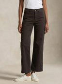 Pantalón Marrón Vaquero pierna Ancha Mujer – El Capote