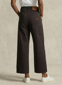 Pantalón Marrón Vaquero pierna Ancha Mujer – El Capote