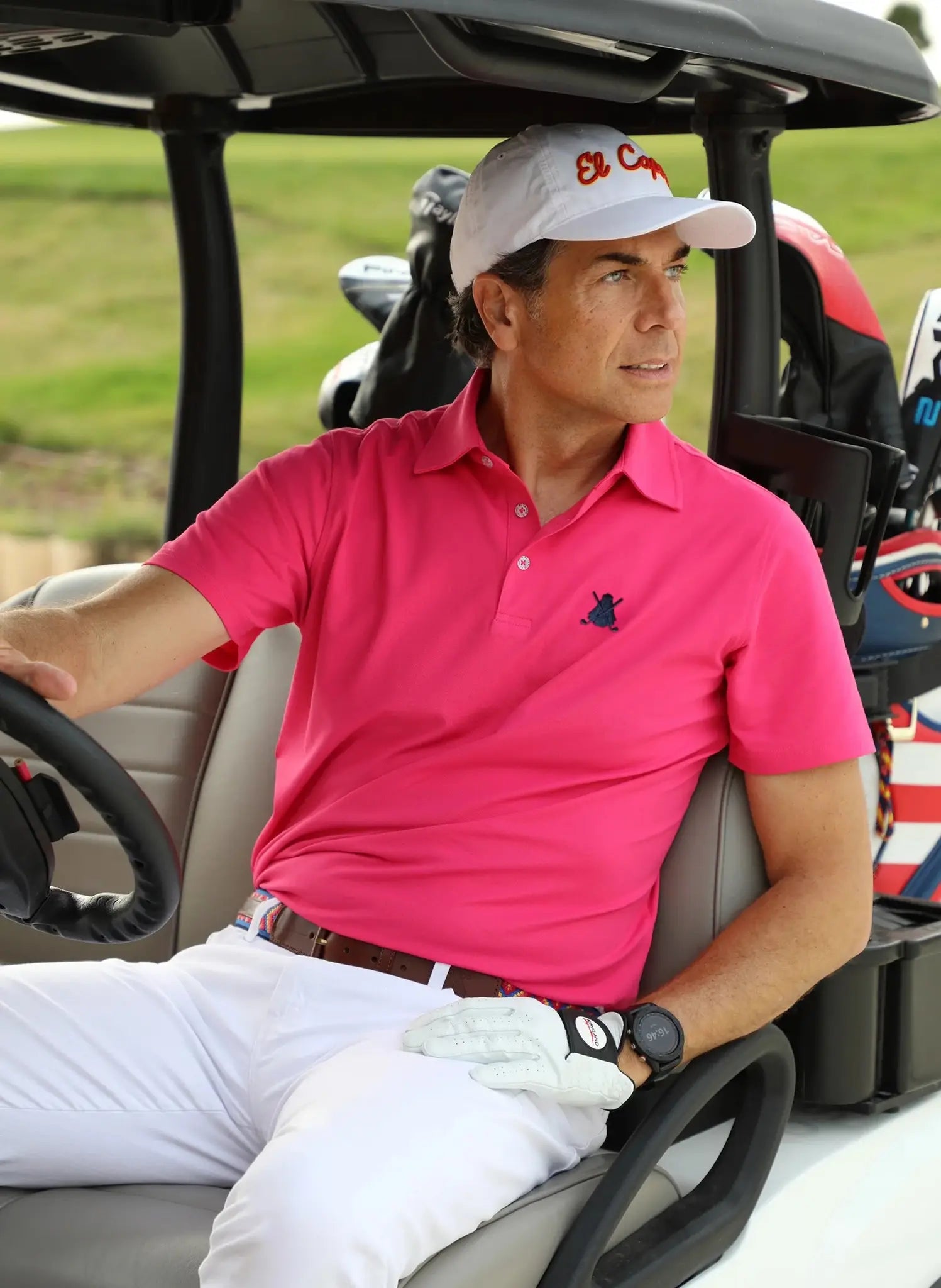 Polo Rosa Capote Liso Tejido Técnico Hombre – El Capote